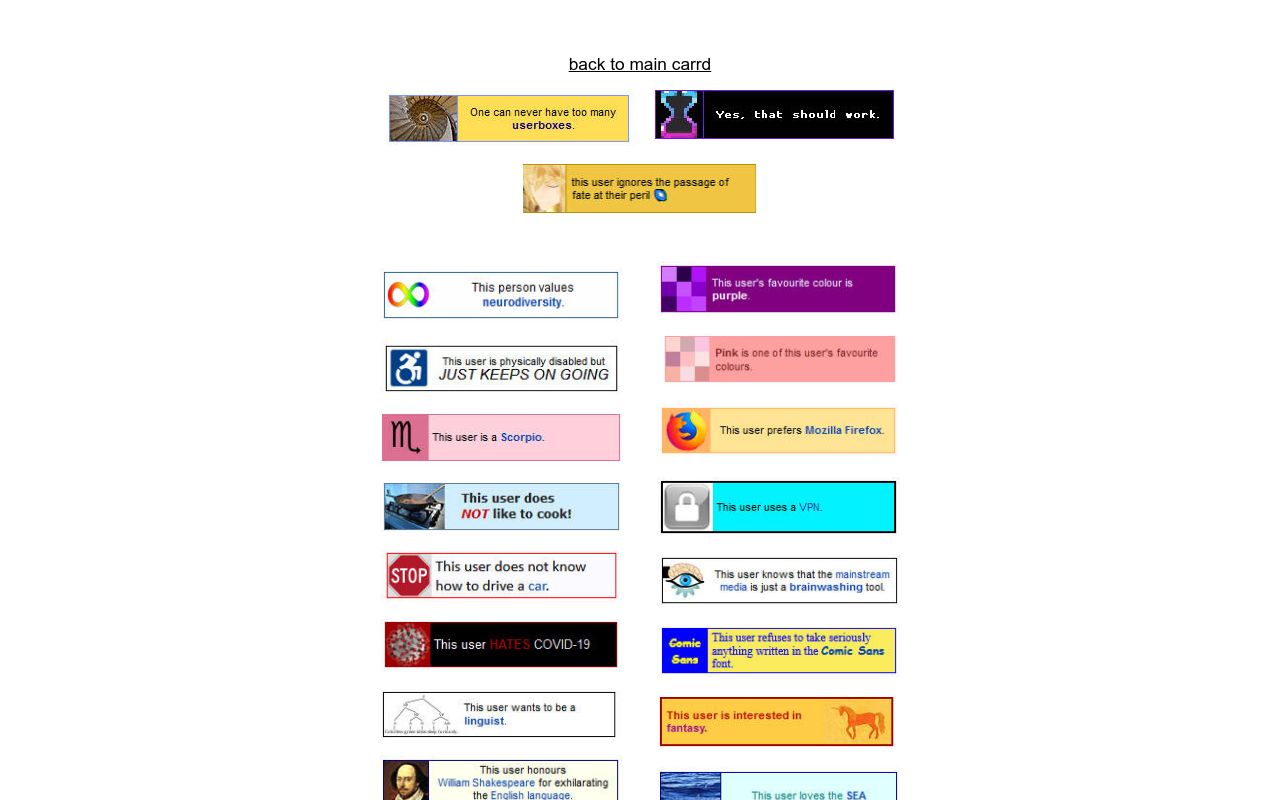 userboxes (mostly from wikipedia)